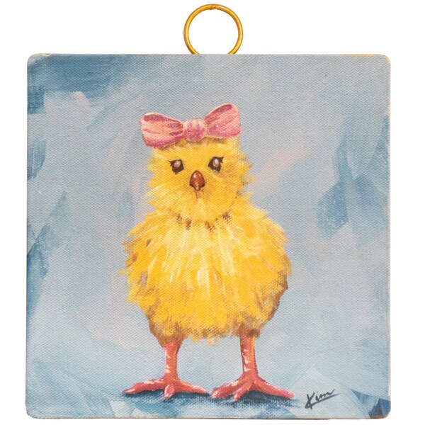 Mini Pink Bow Chick by The Round Top Collection
