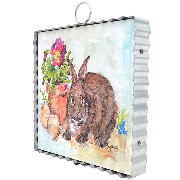 Mini Art Easter Bunny and Pot by The Round Top Collection