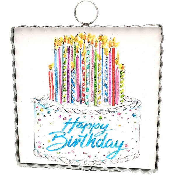 Mini Art Happy Birthday Cake by The Round Top Collection