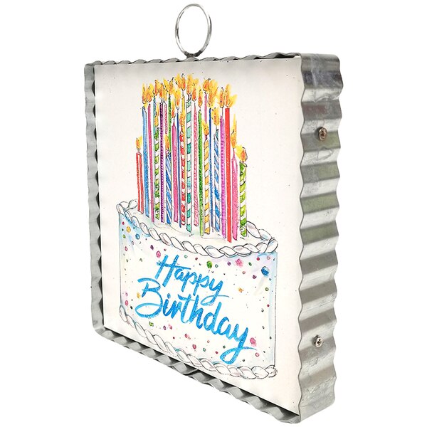Mini Art Happy Birthday Cake by The Round Top Collection