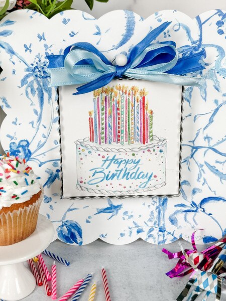 Mini Art Happy Birthday Cake by The Round Top Collection
